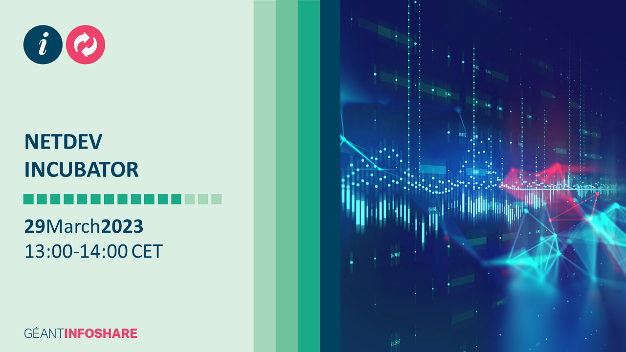 GÉANT Infoshare – NETDEV Incubator 29 March 13:00CET | GÉANT CONNECT Online