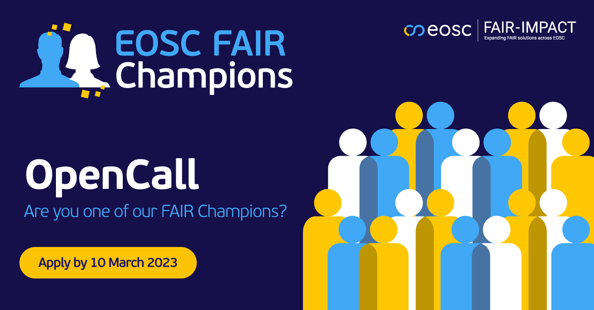 The Call for EOSC FAIR Champions is open! | GÉANT CONNECT Online