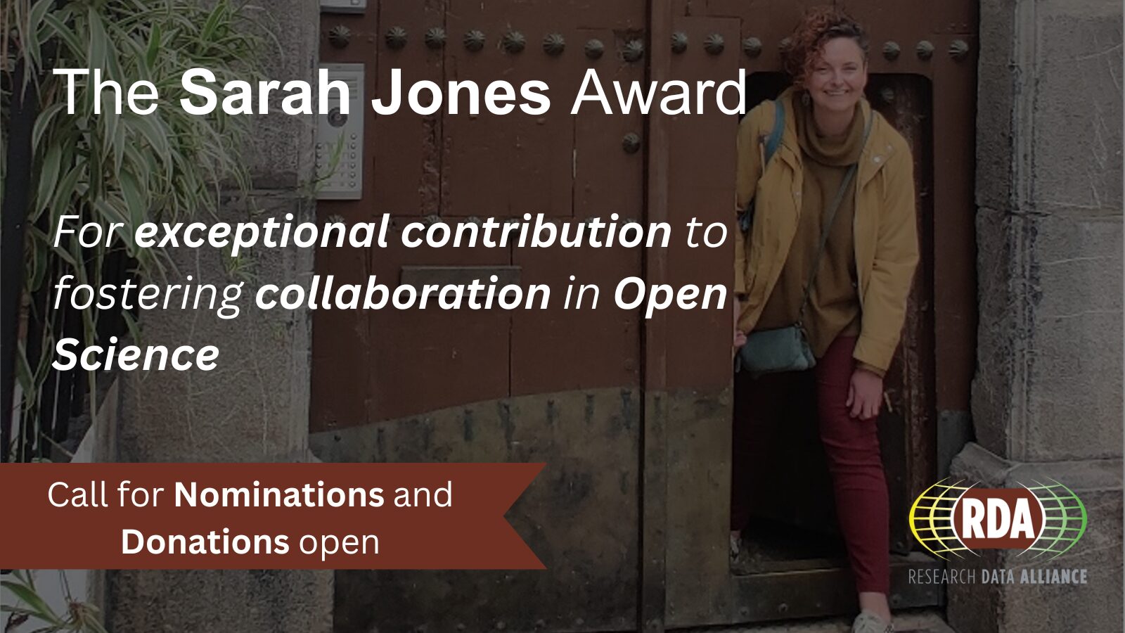RDA announces the Sarah Jones Award | GÉANT CONNECT Online